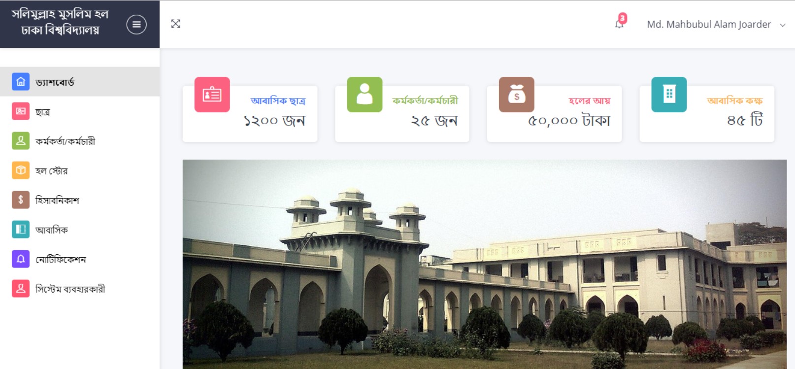 Salimullah Hall Management System | Rafed M. Yasir